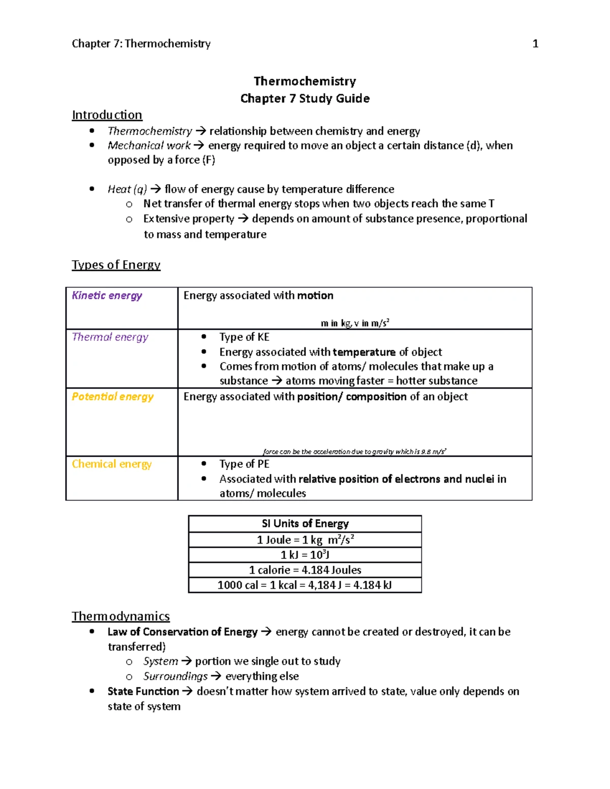 Gen Chem I - Chapter 4 Study Guide, Prof Deak - Chapter 4: Chemical Reactions and Chemical - Studocu