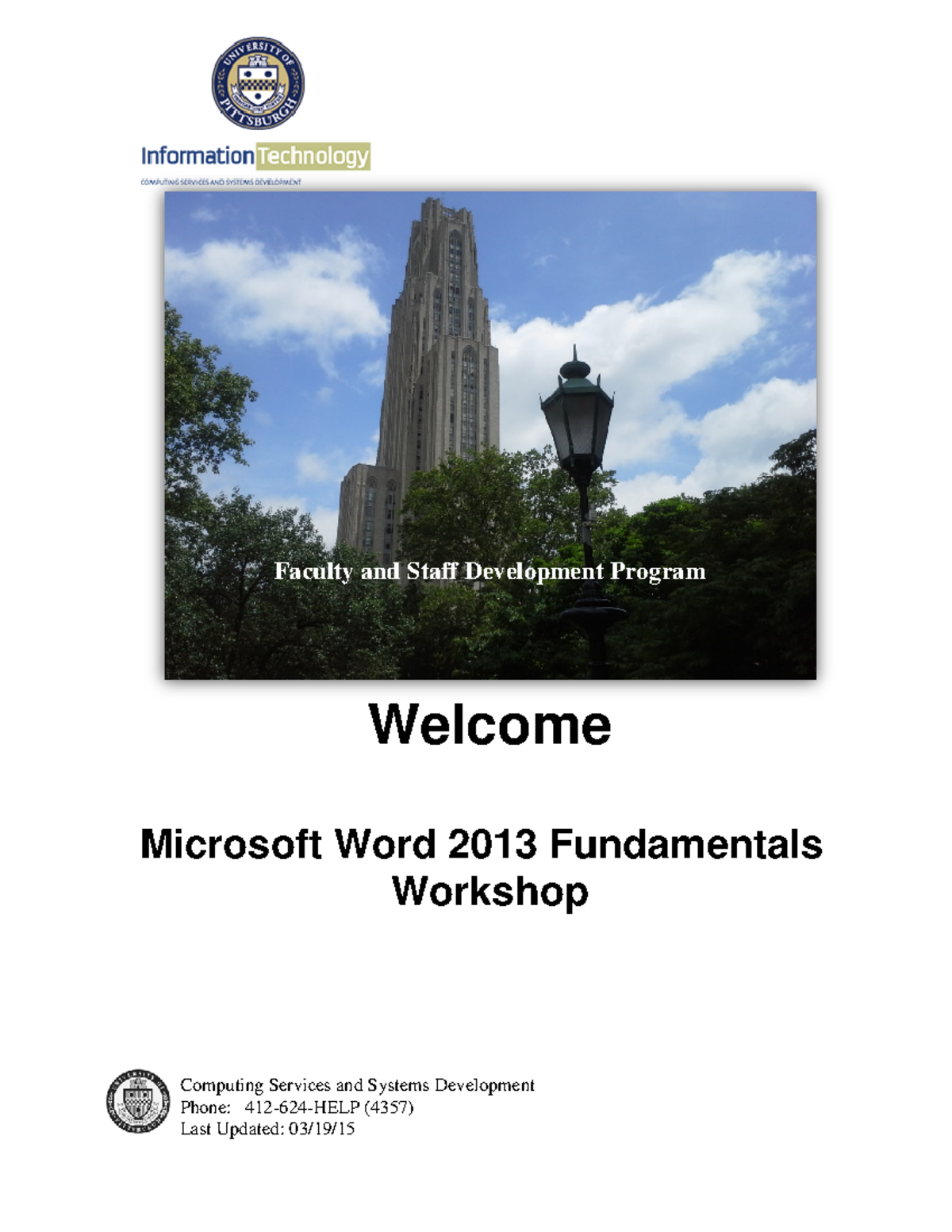 Microsoft Word 2013 Fundamentals Workshop Manual - Studocu