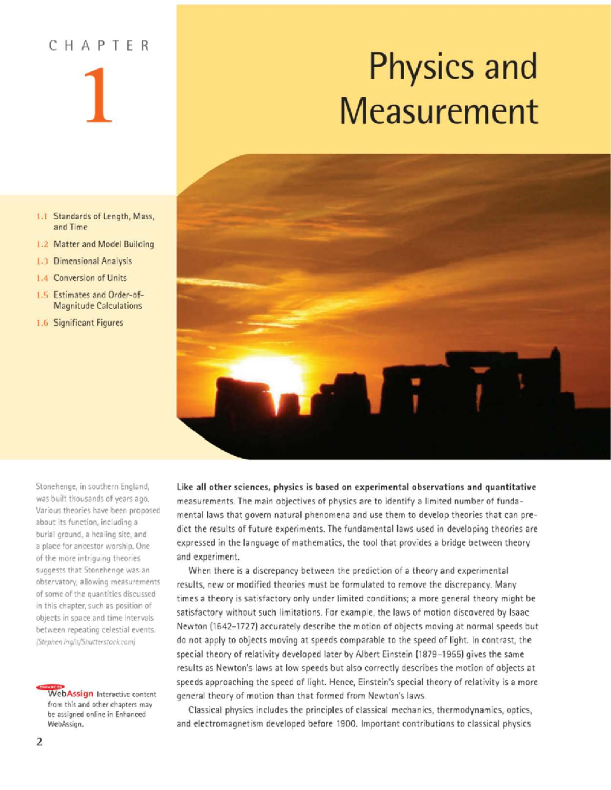CHAPTER 1 Physics and Measurement: Key Concepts and Exercises - Studocu