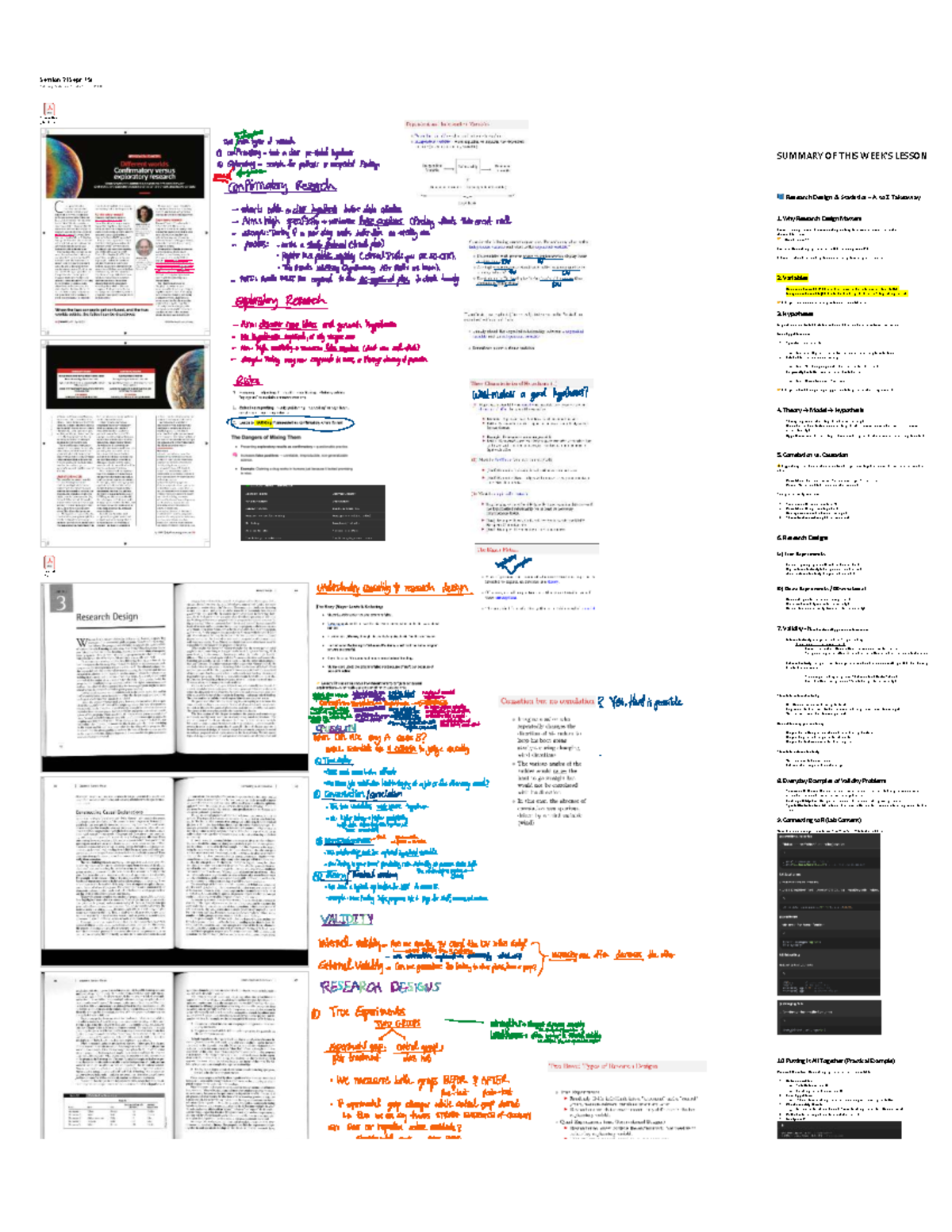 Research Design & Statistics (Session 2): Key Takeaways & Validity ...