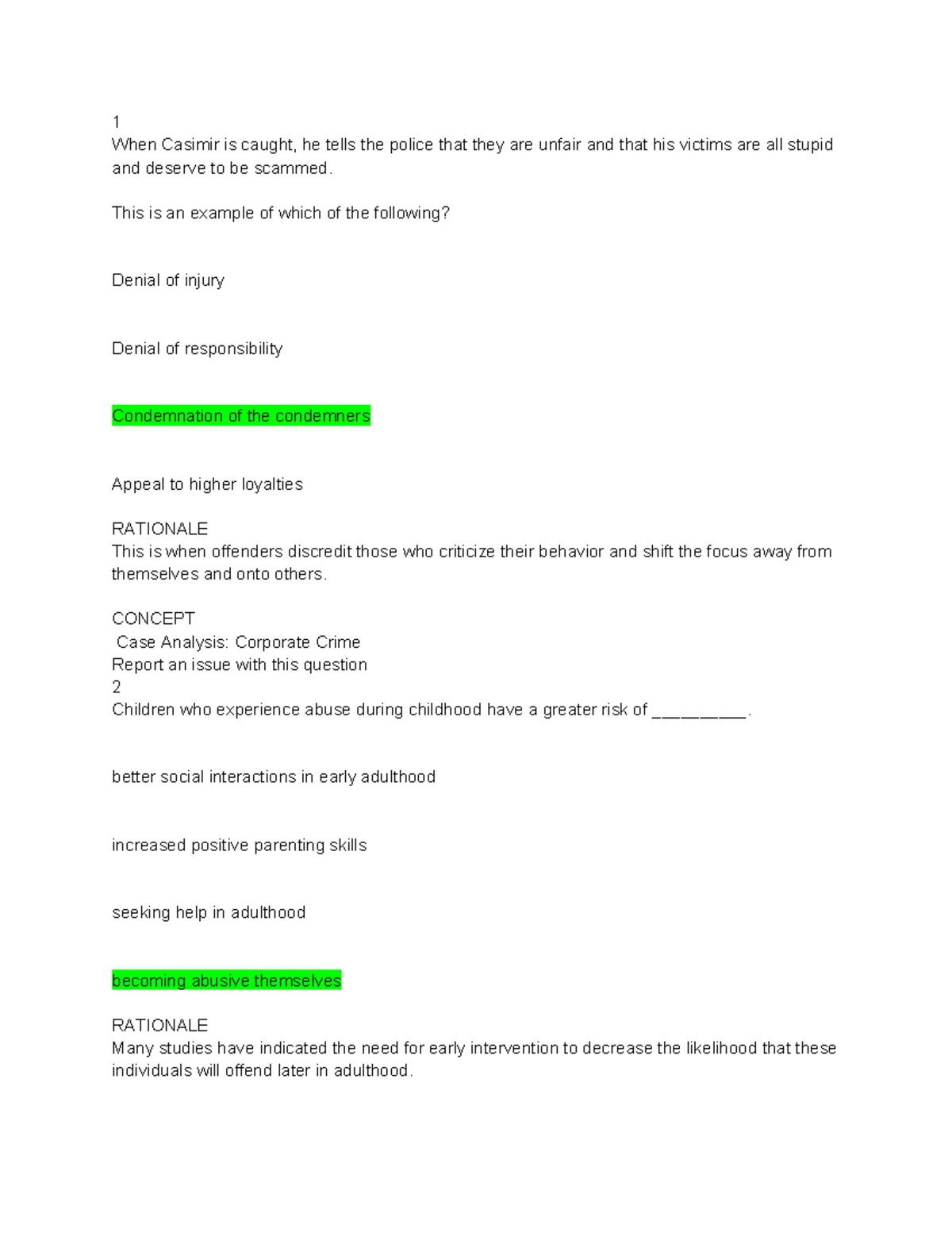 Sophia Learning Milestone 2: Criminology Case Study Analysis - Studocu