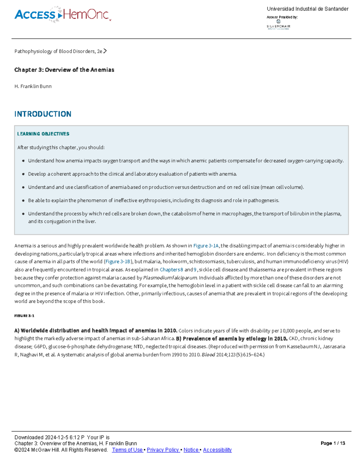 Chapter 3 Overview of the Anemias - Pathophysiology of Blood Disorders ...
