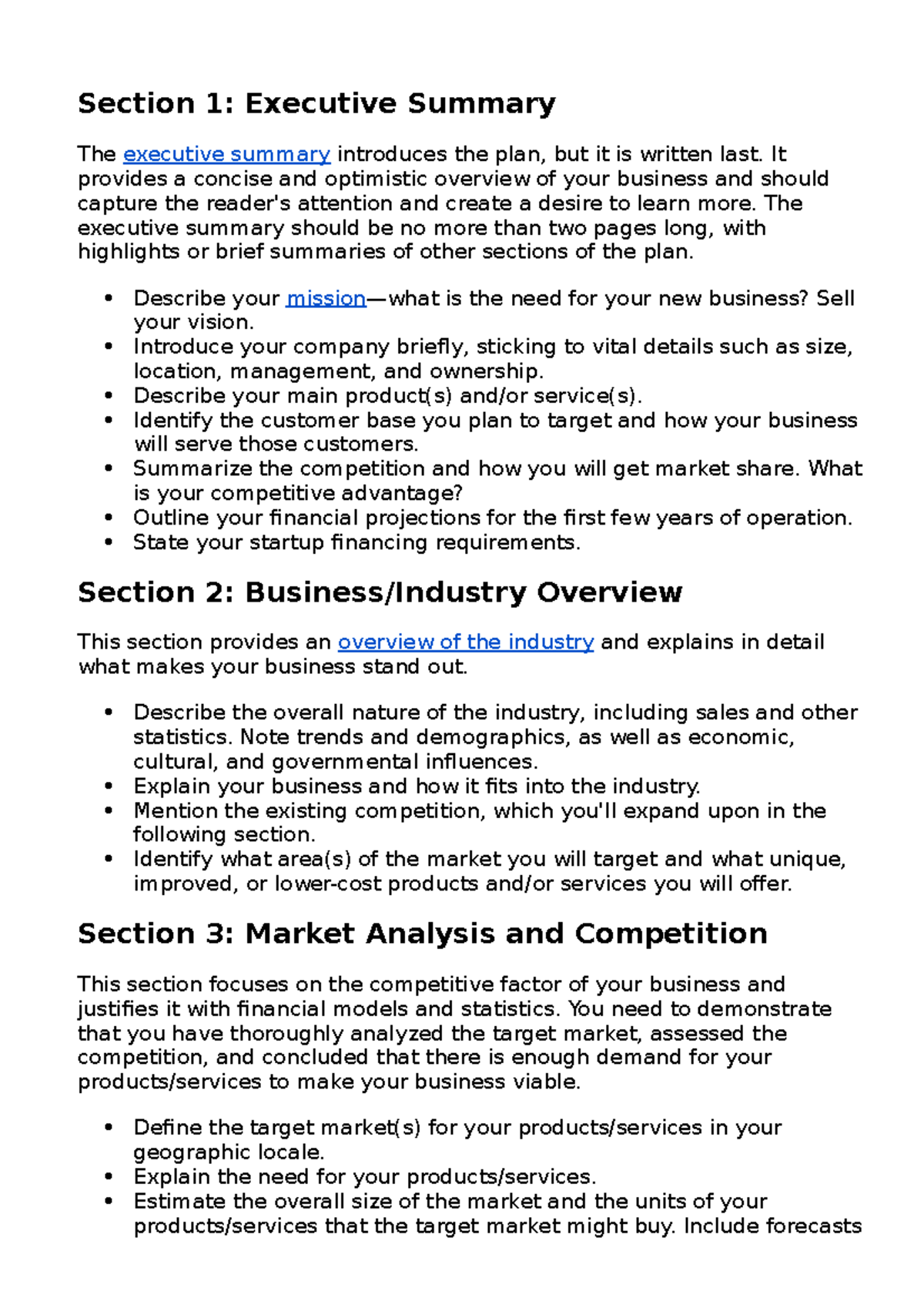 Business Plan Format: A Comprehensive Guide for Entrepreneurs - Studocu