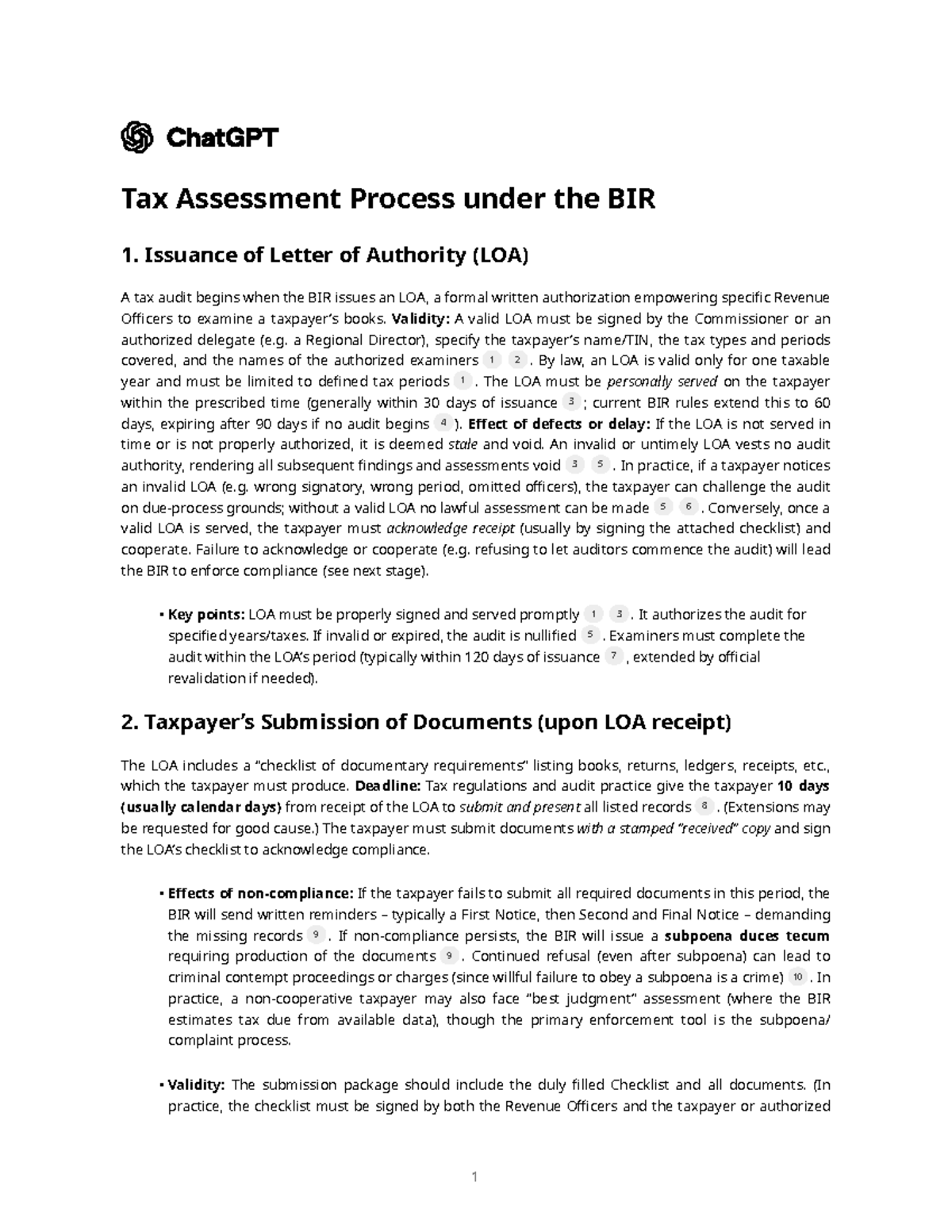 Tax Assessment Process under the BIR: A Comprehensive Guide - Studocu