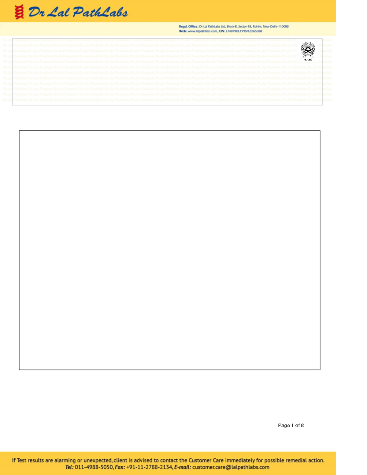 KFT & Urine Examination Report for Mr. Harish - Lab No. 190396750 - Studocu