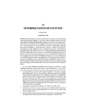 interpretation of statutes - Statute must be read as a whole in its ...
