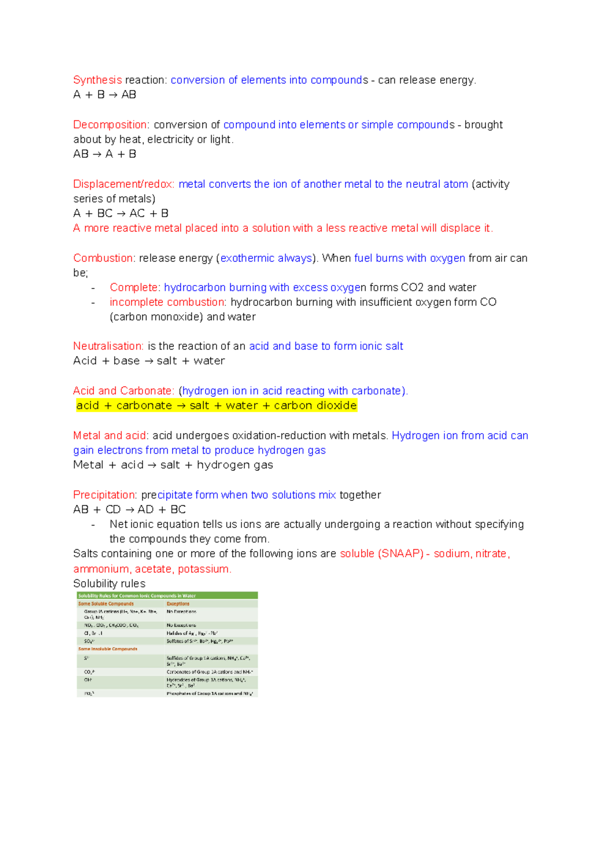 Module 3: Reactive Chemistry Overview and Key Reactions - Studocu