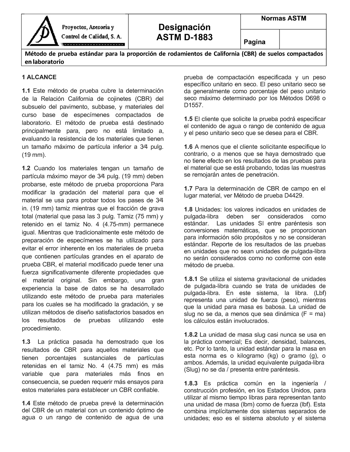 ASTM-D1883-CBR - NORMA ASTM CBR - DesignaciónDesignación ASTM D-1883ASTM D- Normas ASTM Normas ...