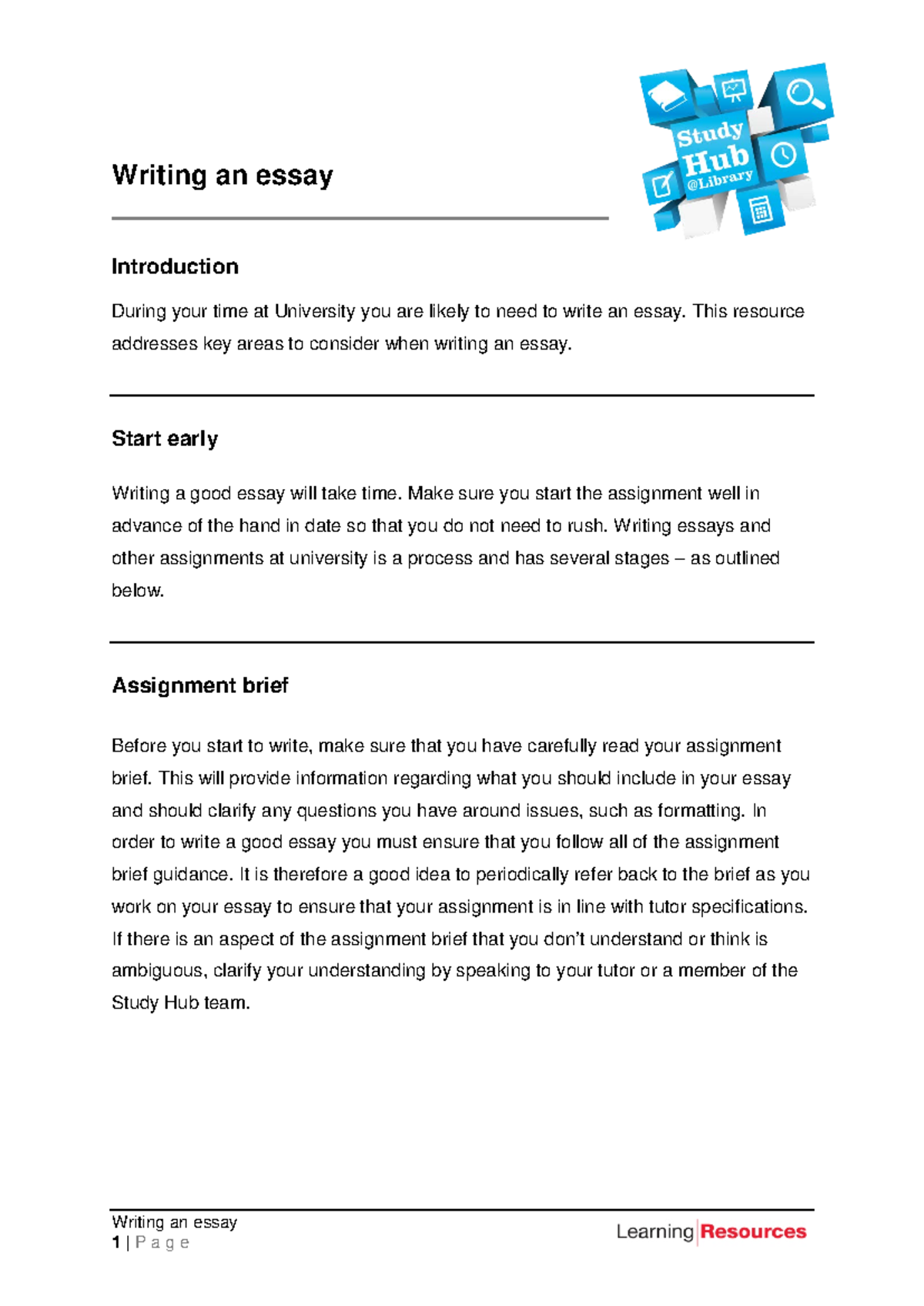 Academic Skills - Live in london - Writing an essay Writing an essay ...