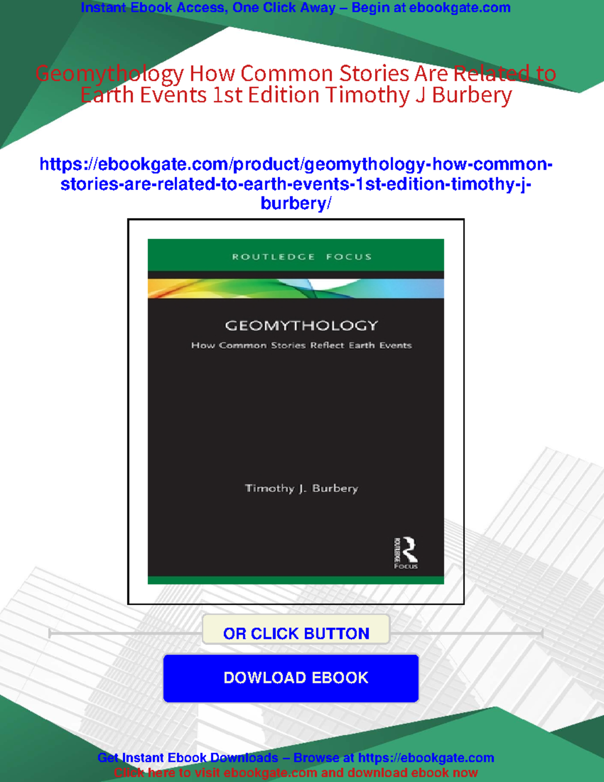 Geomythology: How Common Stories Reflect Earth Events (Course Code ...