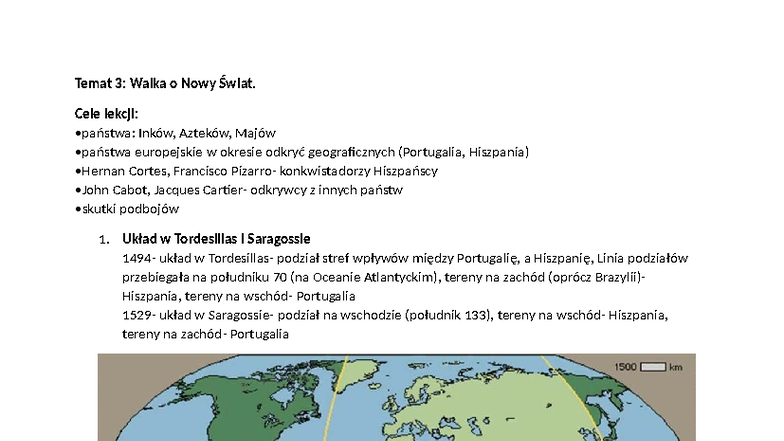 Walka o Nowy Świat: Cele lekcji o Inkach, Aztekach i Majach - Studocu