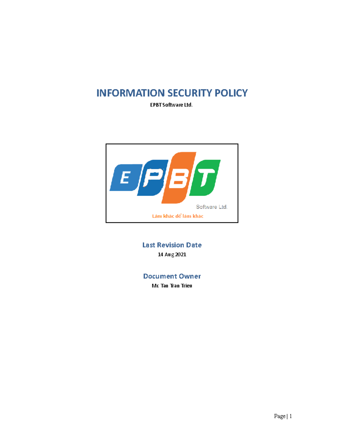 IA1501 IAP301 Group 1 Info Security Policies - P1 to P4 Overview - Studocu