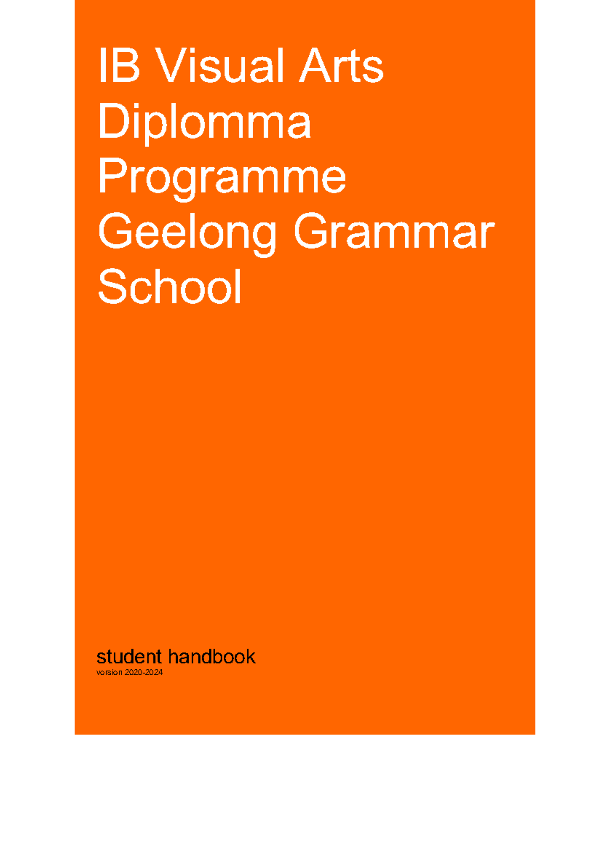 IB Visual Arts Diploma Programme Handbook 2020-2024 - Studocu