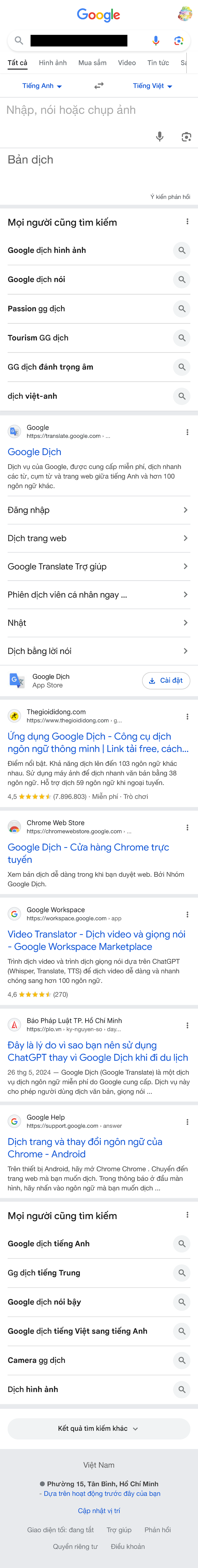 Gg dịch - Tìm trên Google - Dịch vụ của Google, được cung cấp miễn phí ...
