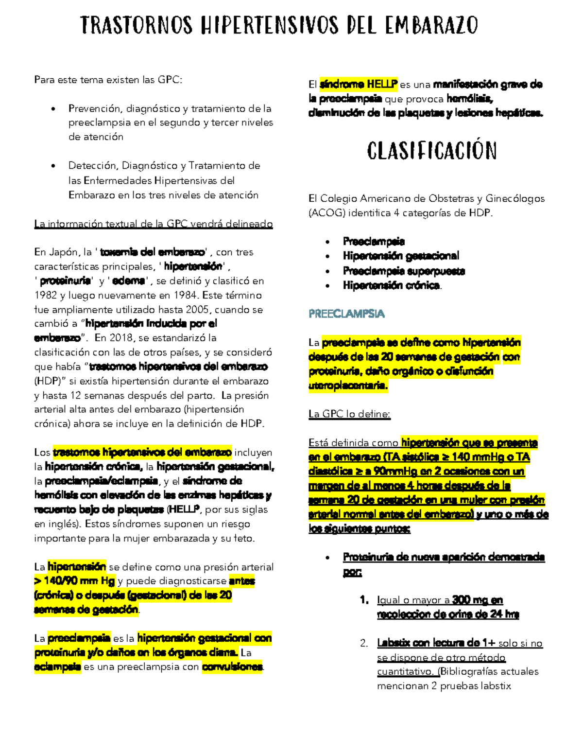 Crisis hta embarazo - Para este tema existen las GPC: Prevención, diagnóstico y tratamiento de ...