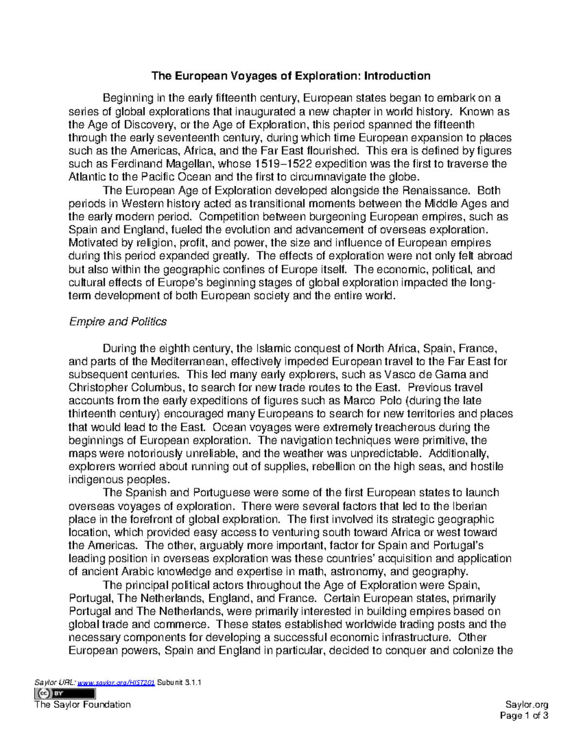 HIST201-3.1.1-European Exploration Intro- Final - Saylor URL: saylor ...