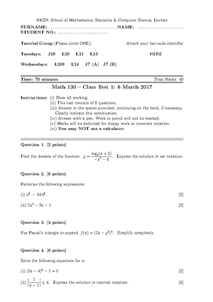 Calculus Chapter 2 - Limits of a function - MATH130 - Example 3 : using ...