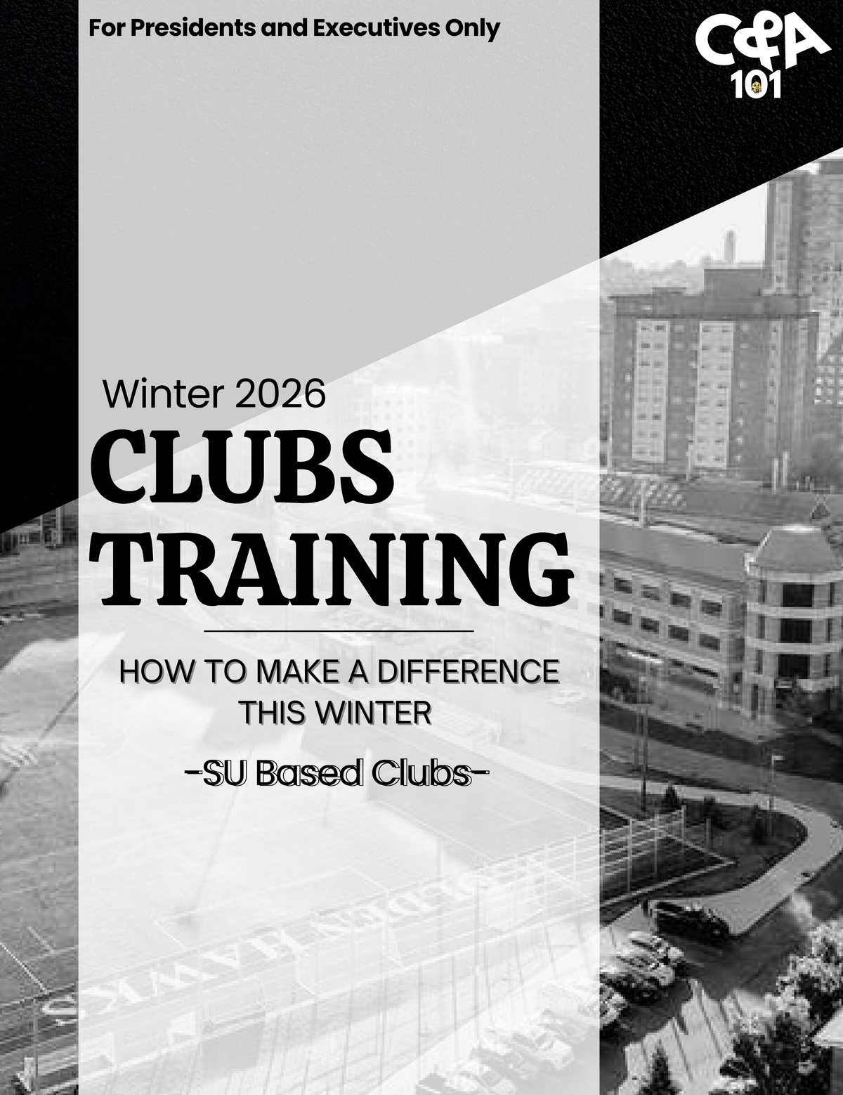 SU Clubs Training Manual: C A 101 Winter 2026 Guide to Event Planning ...