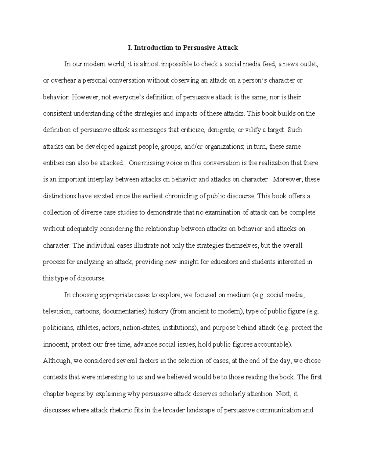 Persuasive Attack in Public Discourse: Case Studies & Theories - Studocu