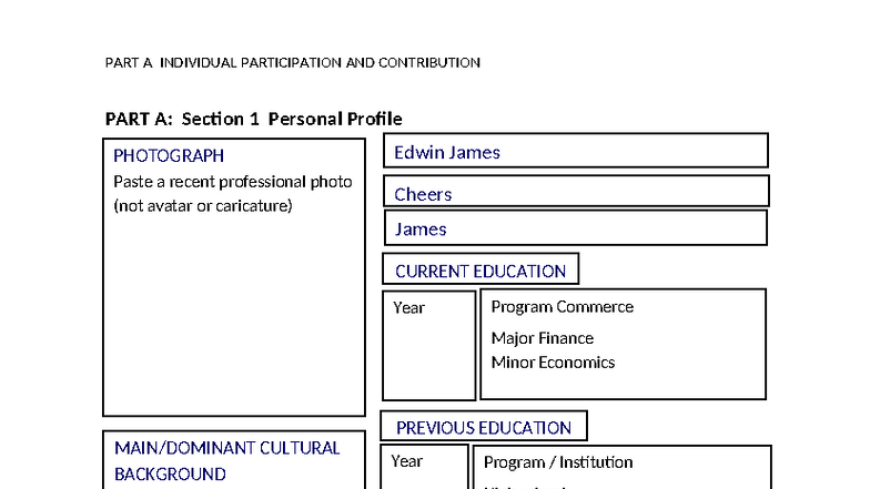 IBUS 101: Individual Participation & Contribution Profile - Studocu