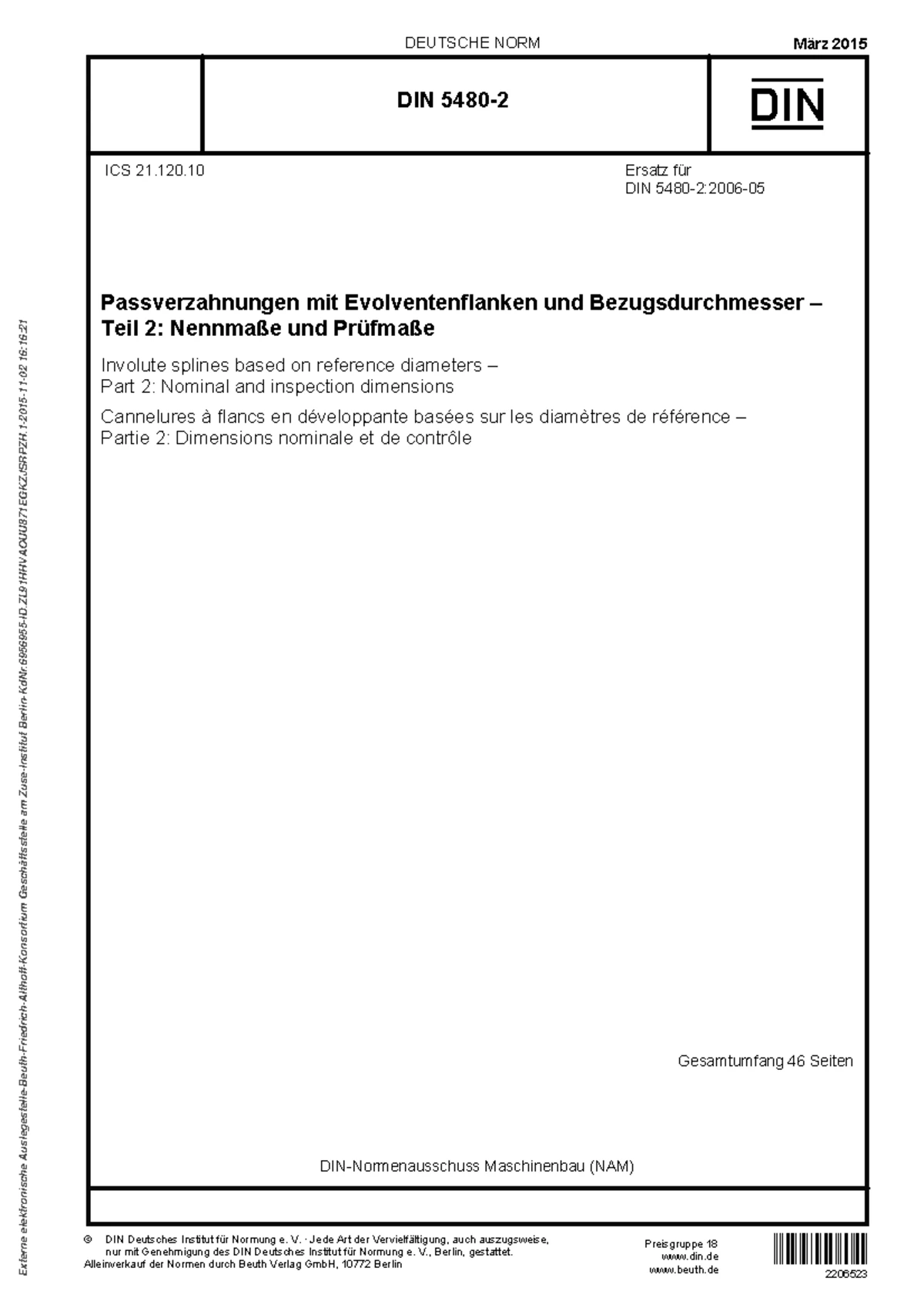 DIN 509 Technische Zeichnungen – Freistiche – Formen, Maße - - Studocu