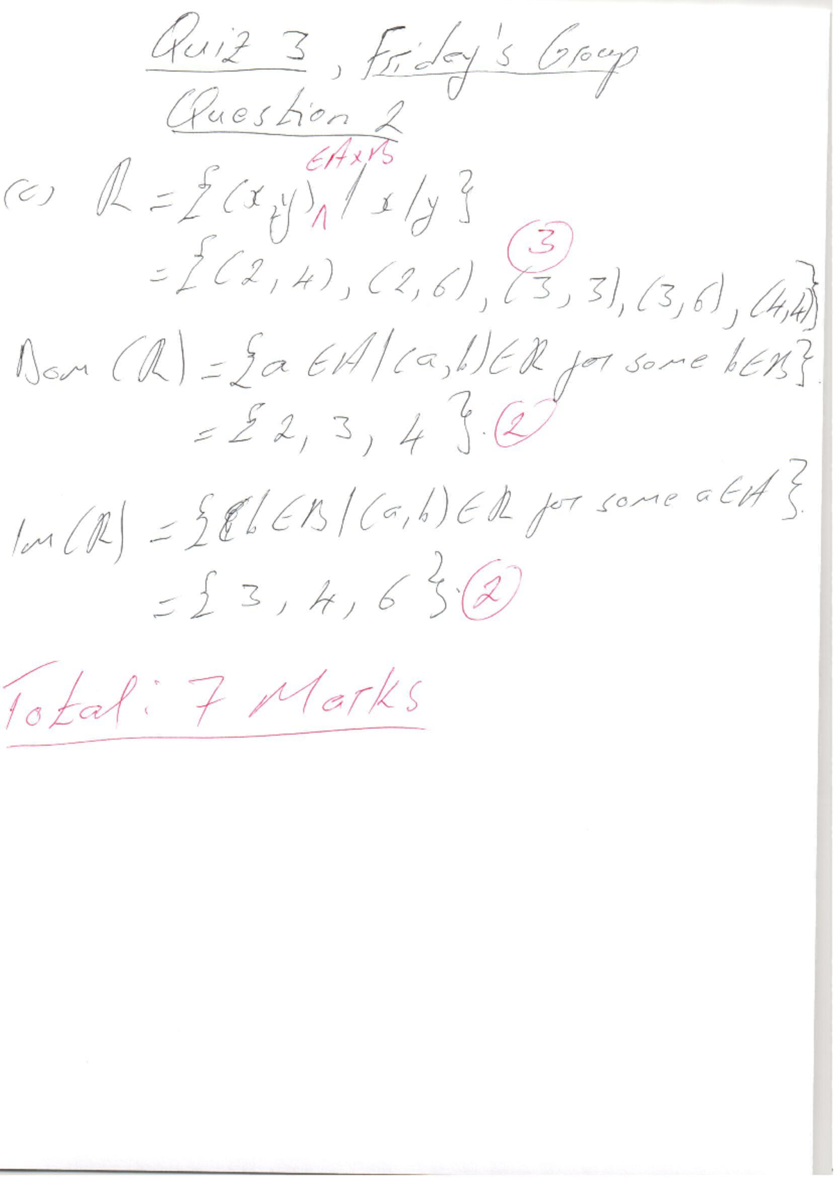 Quiz 3 Solution (Friday Group) - Integral Calculus - Quiz 3 , 3 Group ...
