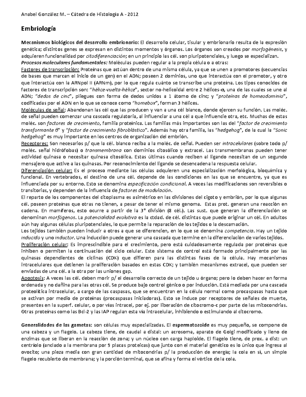 Cresta Urogenital: Embriología y Histología (Curso de Biología) - Studocu