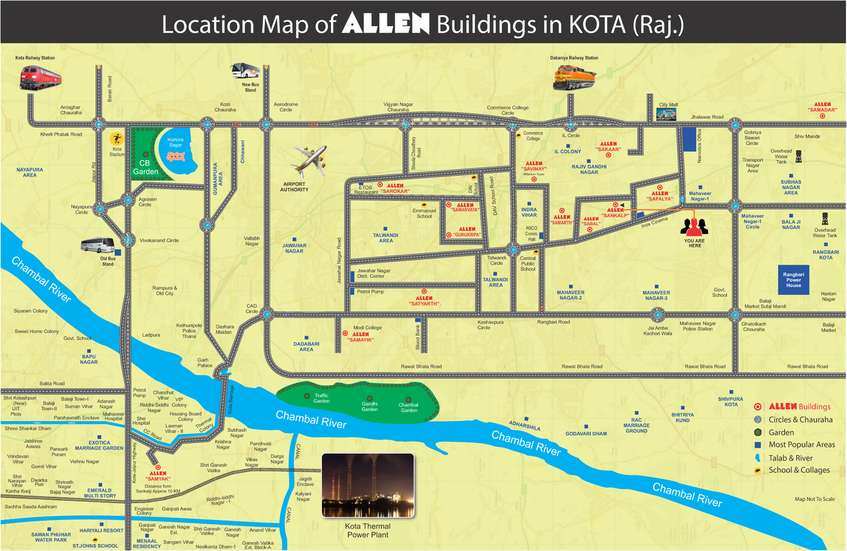 ALLEN Building Map - Locations and Landmarks in Kota - Studocu