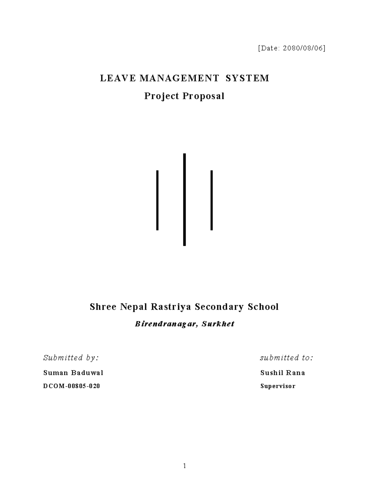 Leave Management System Project Proposal - Shree Nepal Rastriya ...
