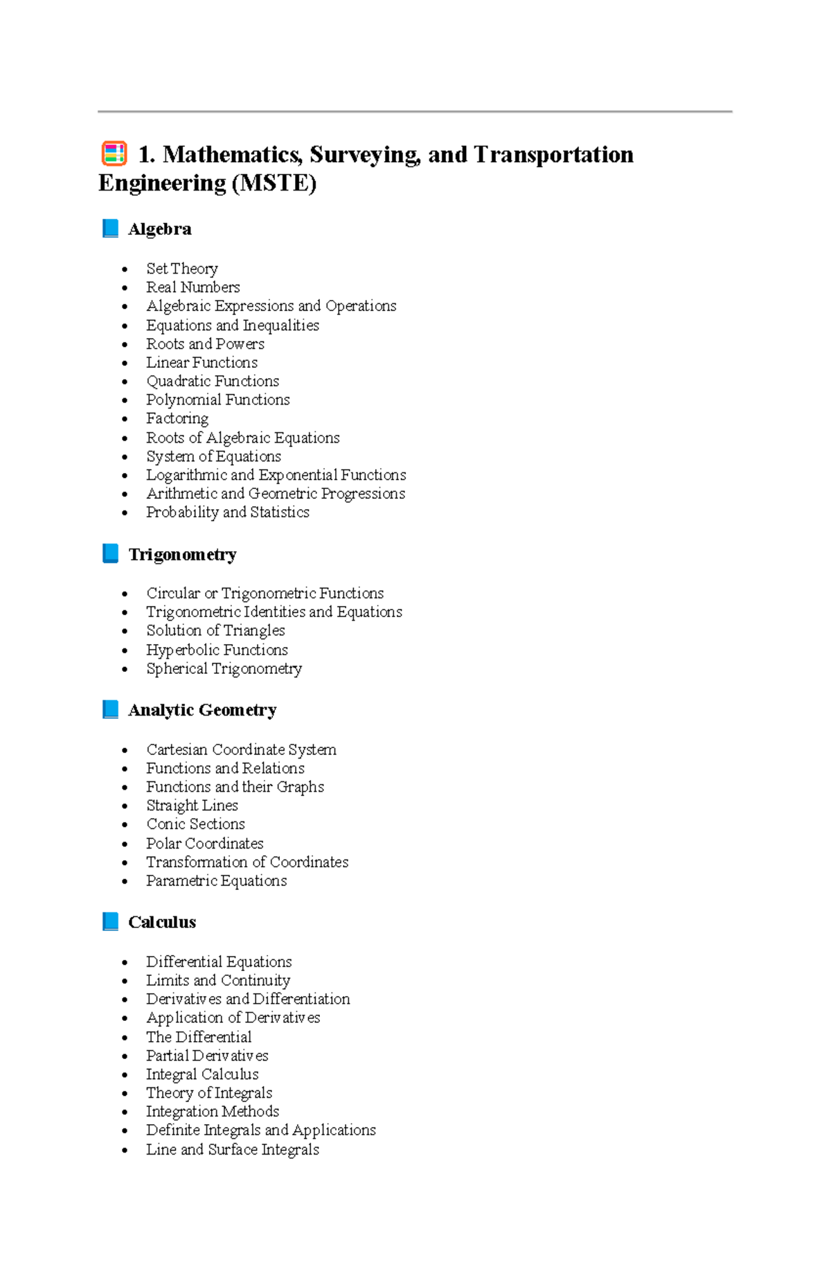 Mathematics, Surveying, and Transportation Engineering (MSTE) Overview ...