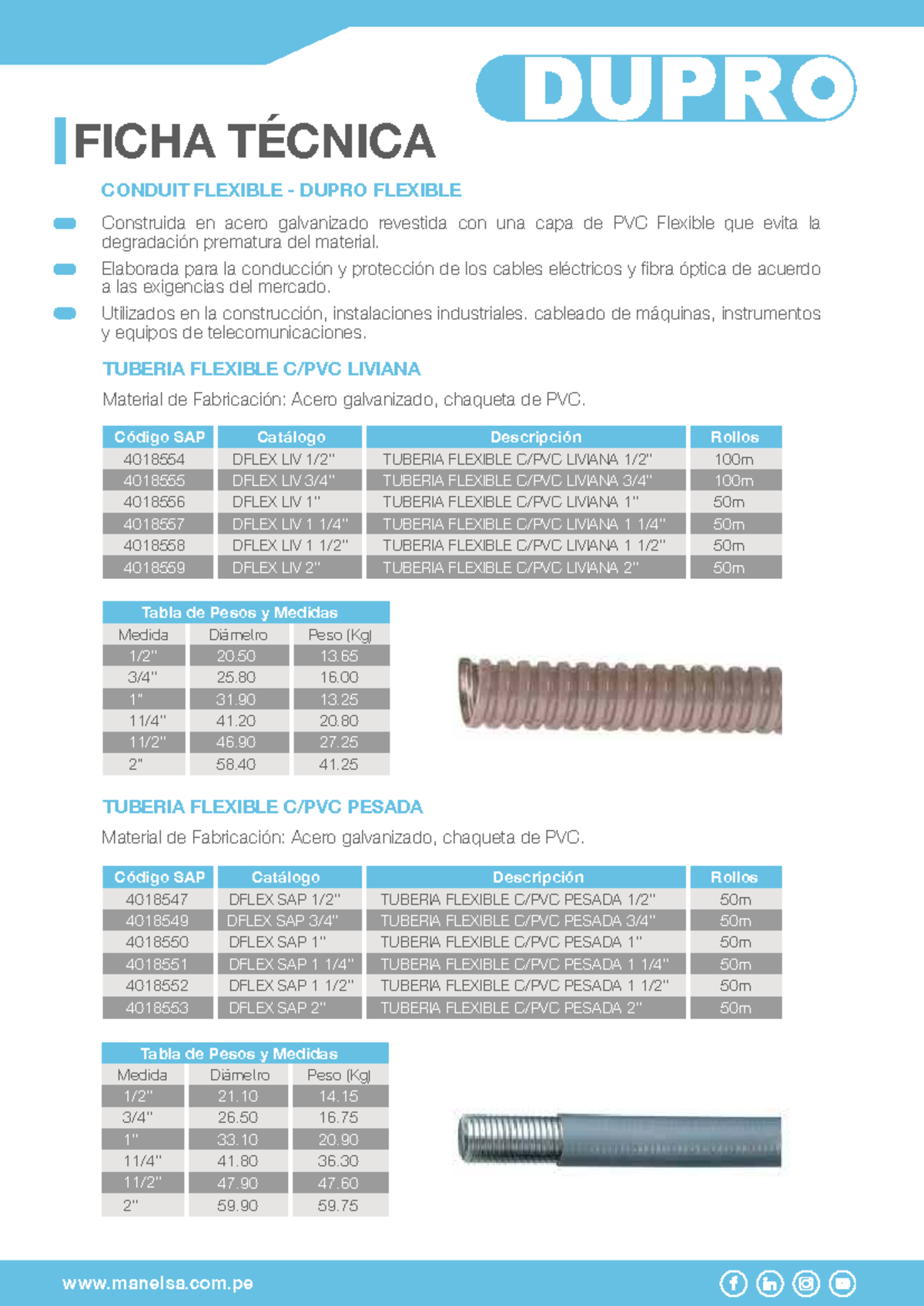 Ficha Técnica de Tubería Flexible LIVIANA 4018557 - Studocu