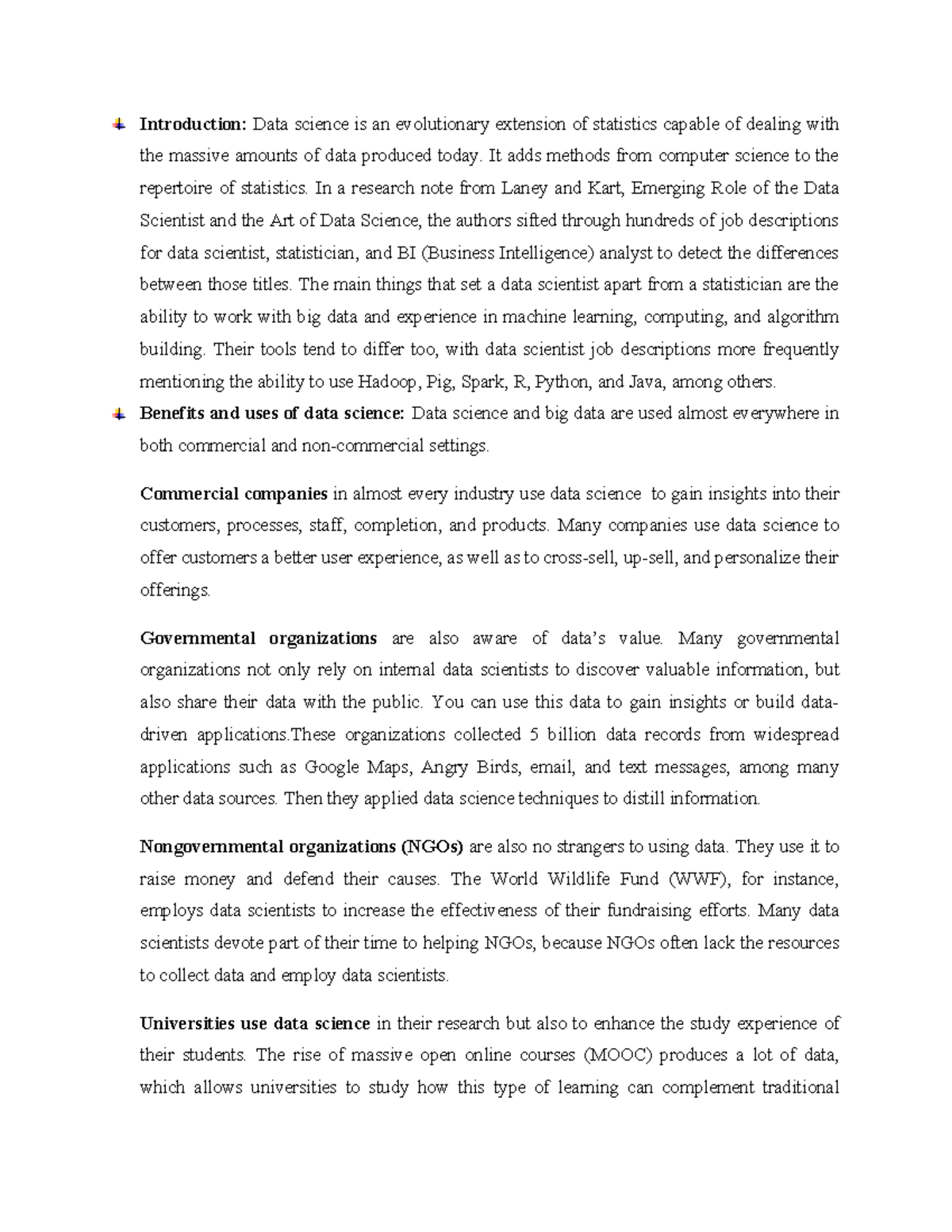 IDS Unit 1 - Introduction to Data Science and its Applications - Studocu