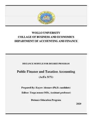 Financial Management II - Financial Management II Course Material (AcFn ...