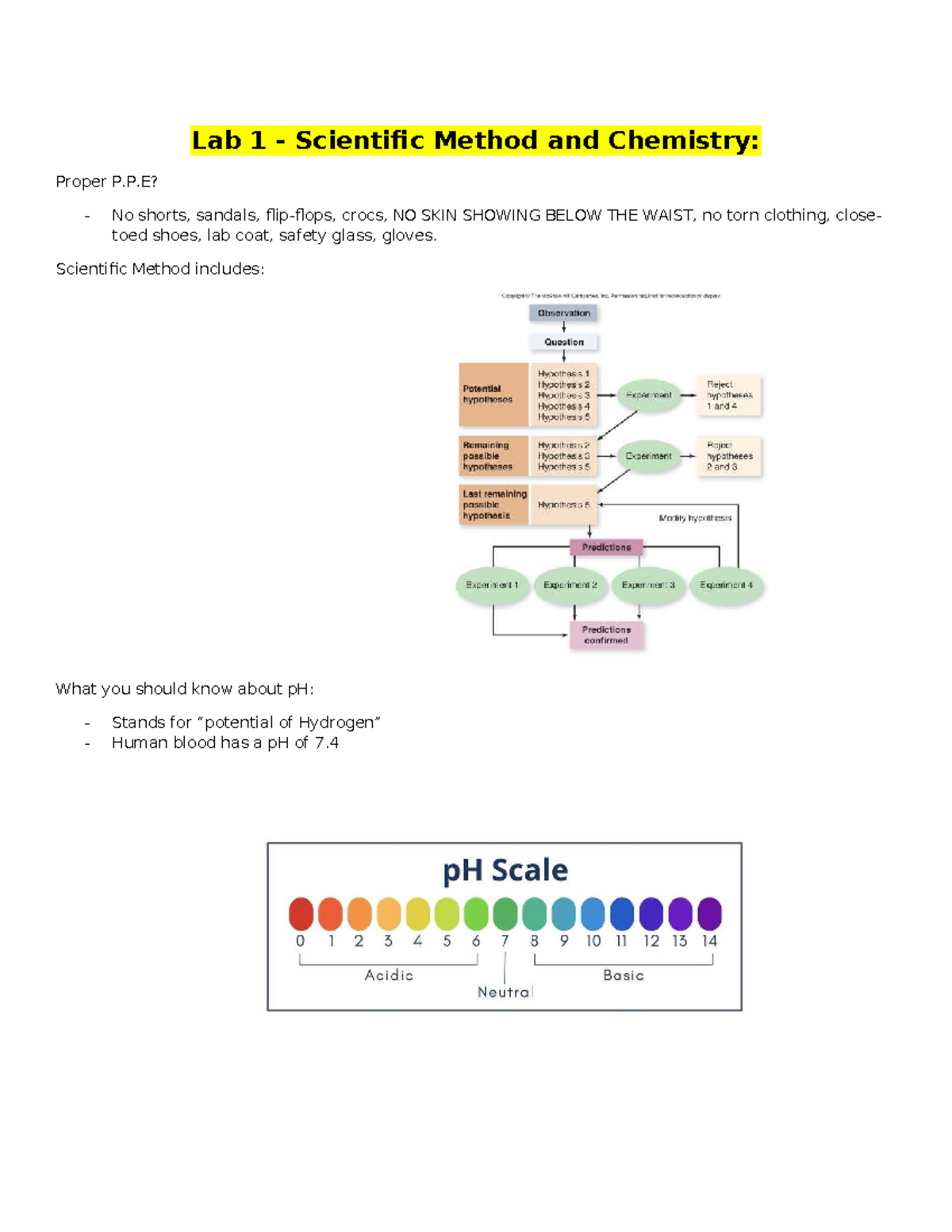 Lab Overview: Chemistry Experiments on pH, Macromolecules, and Enzymes ...