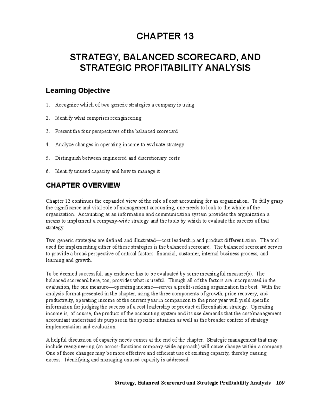 Test Bank for ACCT 301: Management Accounting 11e, Chapter 13 Insights ...