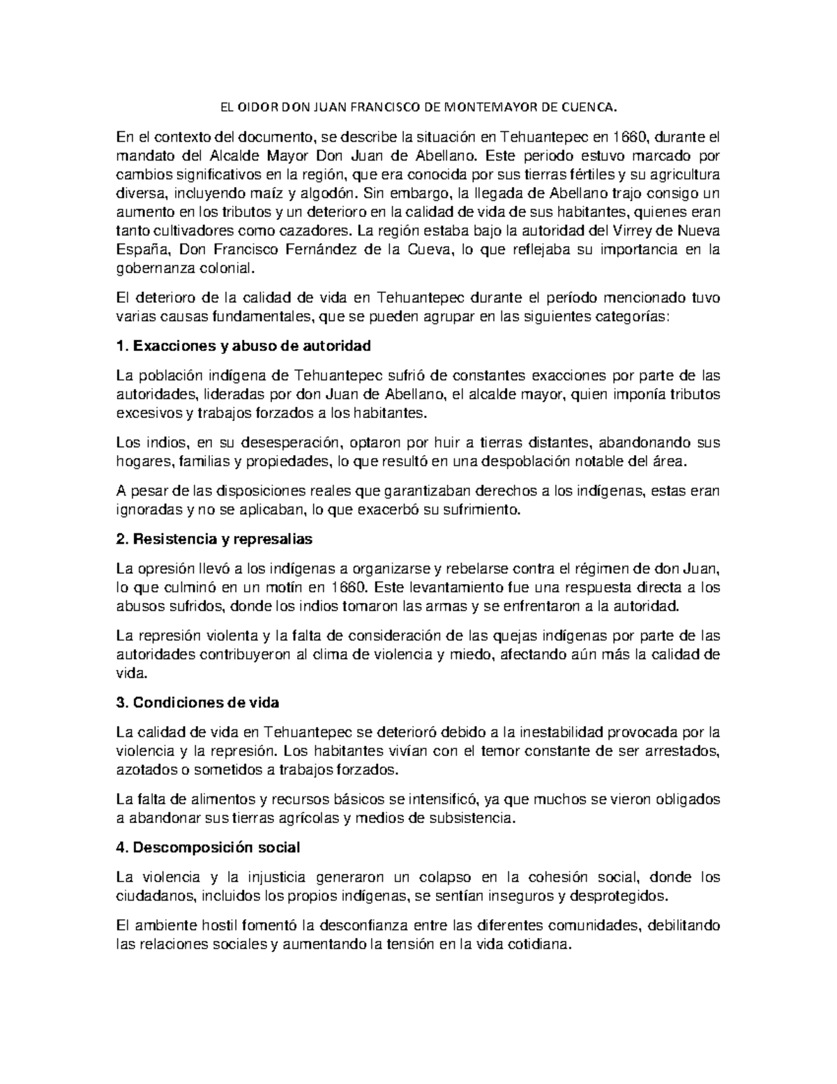 EL Oidor DON JUAN Francisco DE Montemayor DE Cuenca - EL OIDOR DON JUAN ...