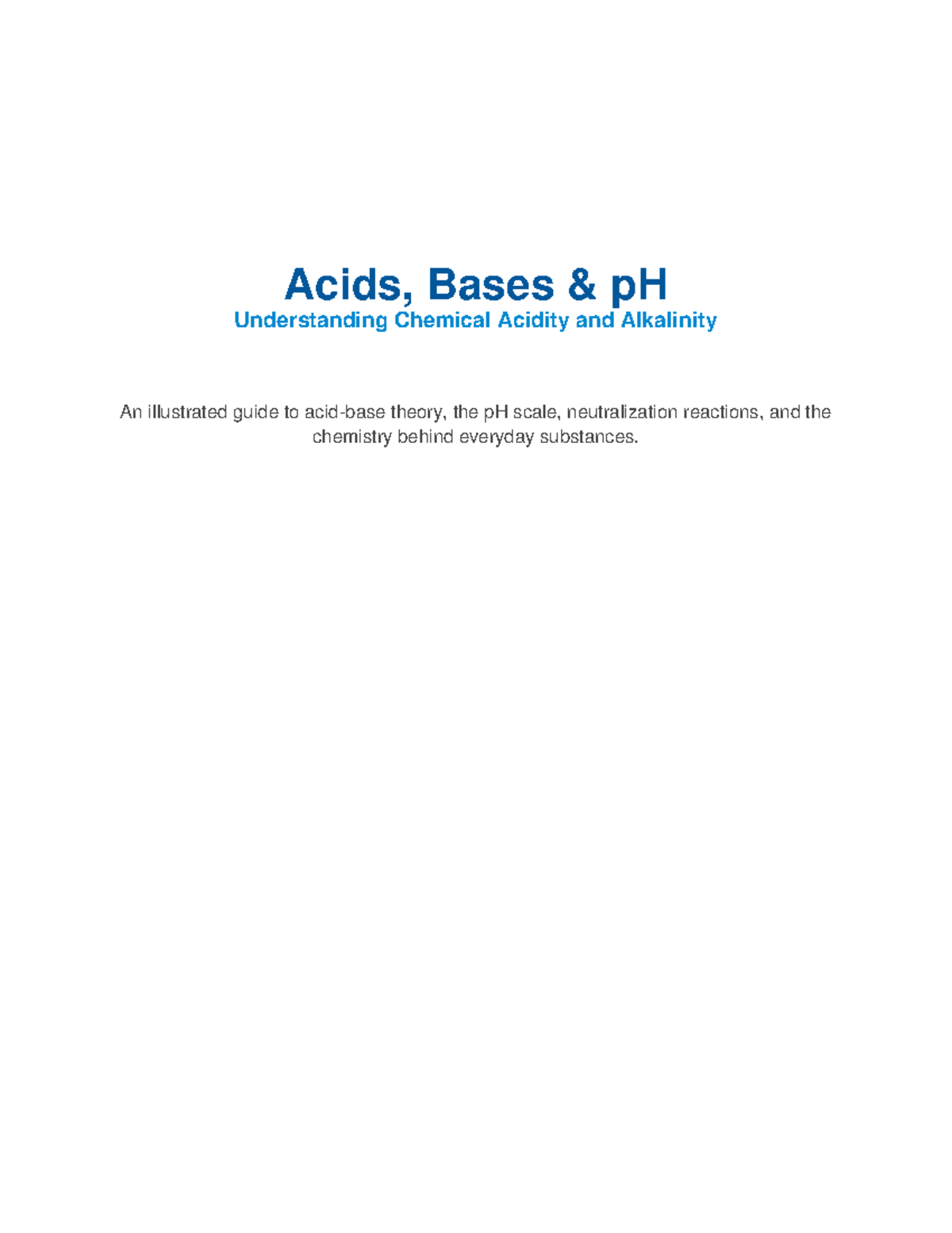 Acids, Bases, and pH: Understanding Chemical Properties and Reactions ...