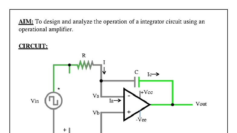 EE 101: Integrator Circuit Design & Analysis Using Op-Amp - Studocu