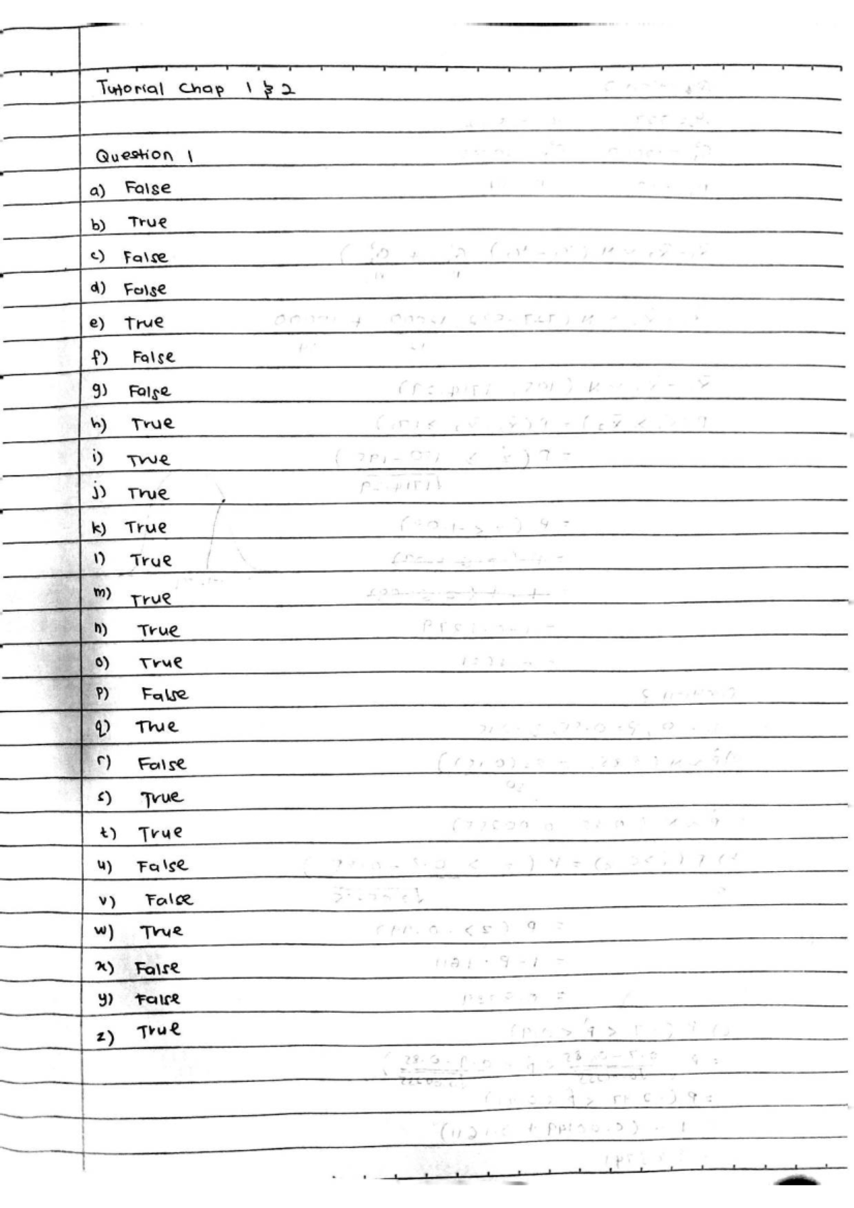 Tutorial Chap 1 & 2 - Questions and Answers - Studocu