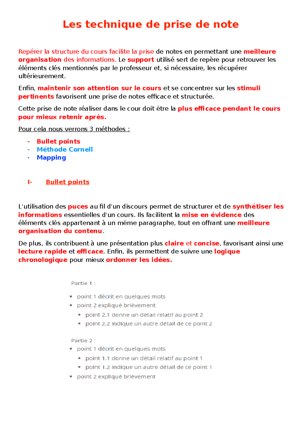 3-Méthodes Efficaces de Prise de Notes en Cours - Studocu