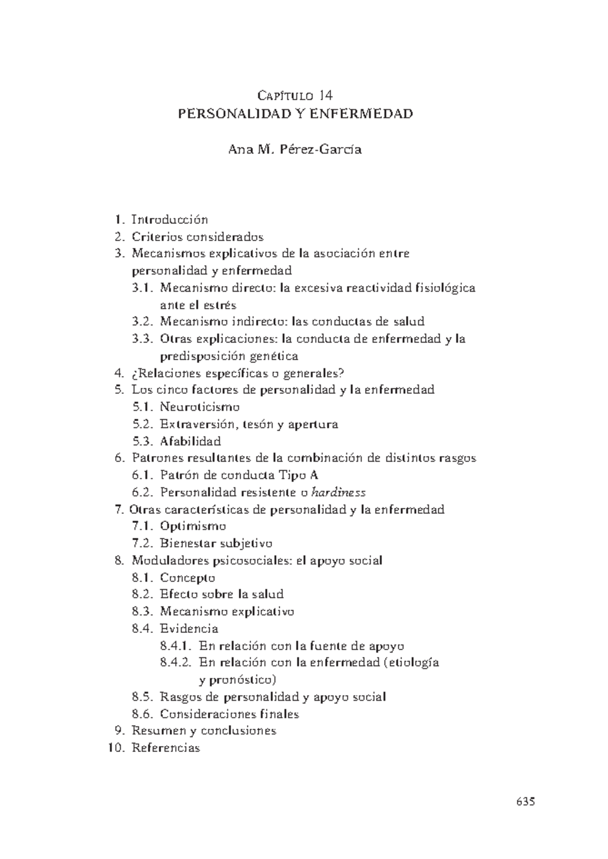 CAPÍTULO 14: PERSONALIDAD Y ENFERMEDAD - PSICOLOGÍA DE LA PERSONALIDAD ...
