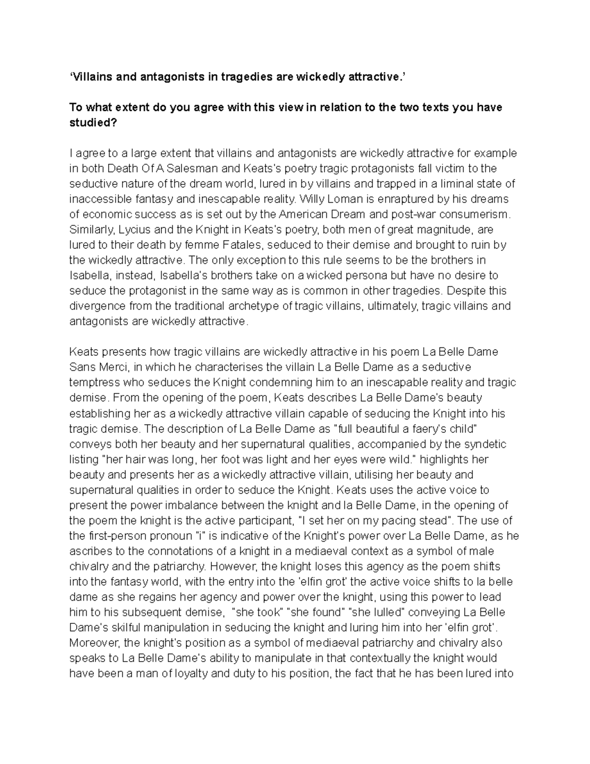 Tragic Villains in Literature: Attractiveness and Deception in Analysis ...