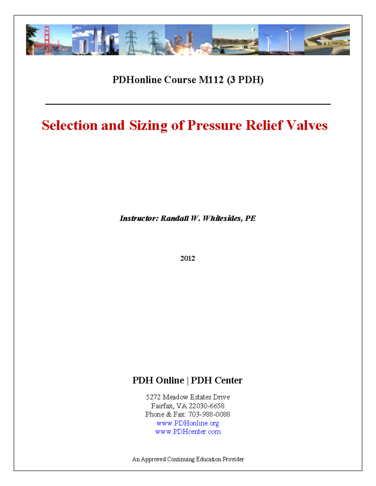 M112 Selection and Sizing of Pressure Relief Valves: A Comprehensive Guide - Studocu