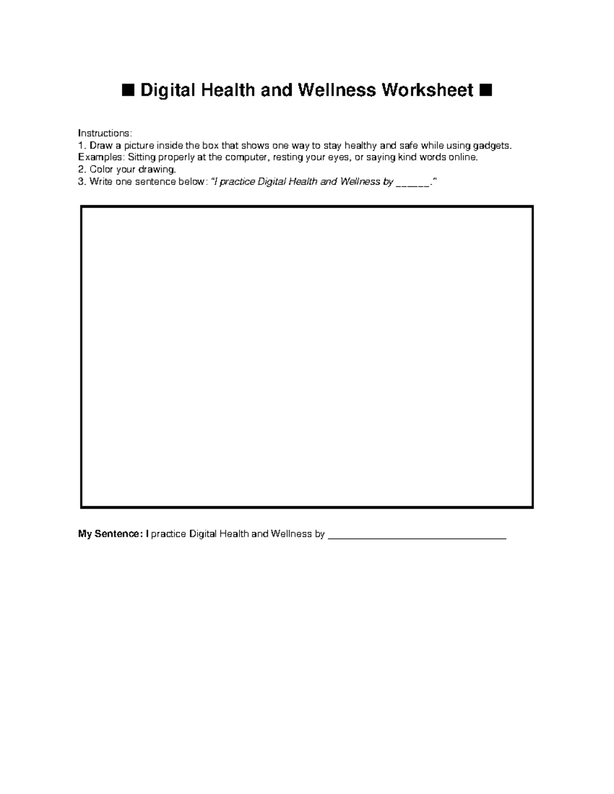 Digital Health Wellness Worksheet - Bachelor of Technical Vocational ...
