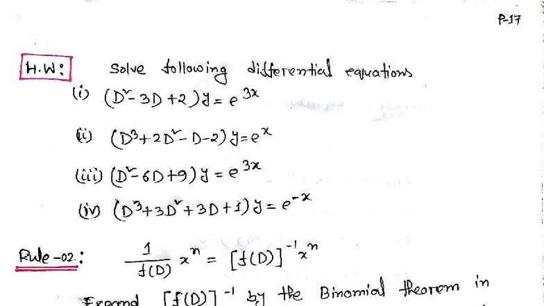 ODE 07 - Research Insights on Differential Equations - Studocu