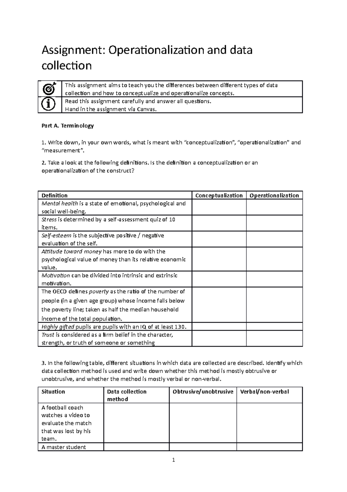 Unit 6 - Assignment: Conceptualization & Data Collection Methods ...