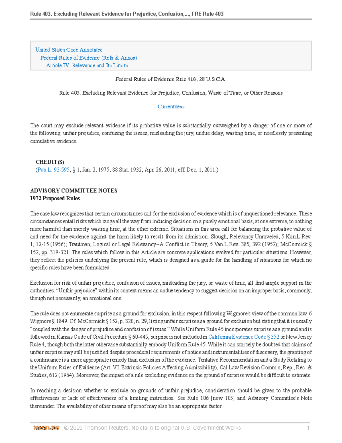 Rule 403: Excluding Relevant Evidence for Prejudice & Confusion, FRE ...