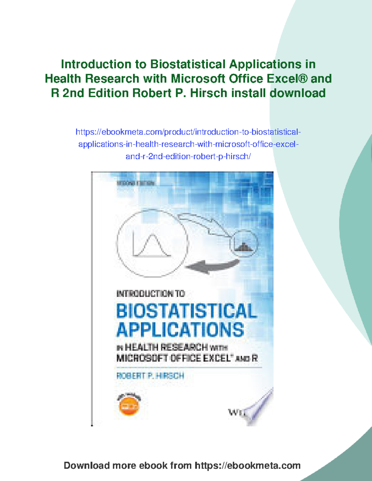 Introduction to Biostatistical Applications in Health Research with ...
