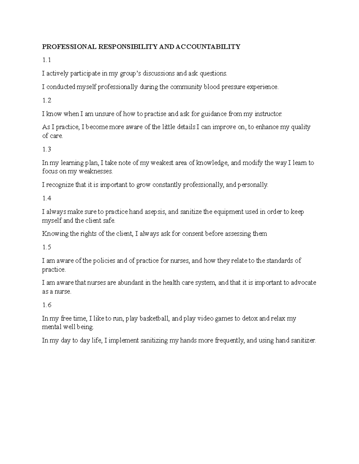 PAF notes - PAF examples - PROFESSIONAL RESPONSIBILITY AND ...