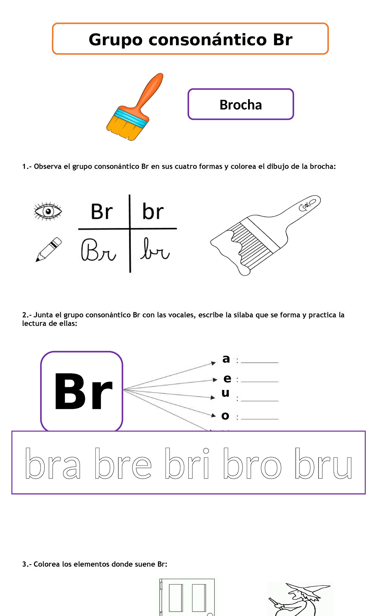 Guía de Actividades sobre el Grupo Consonántico Br - Studocu